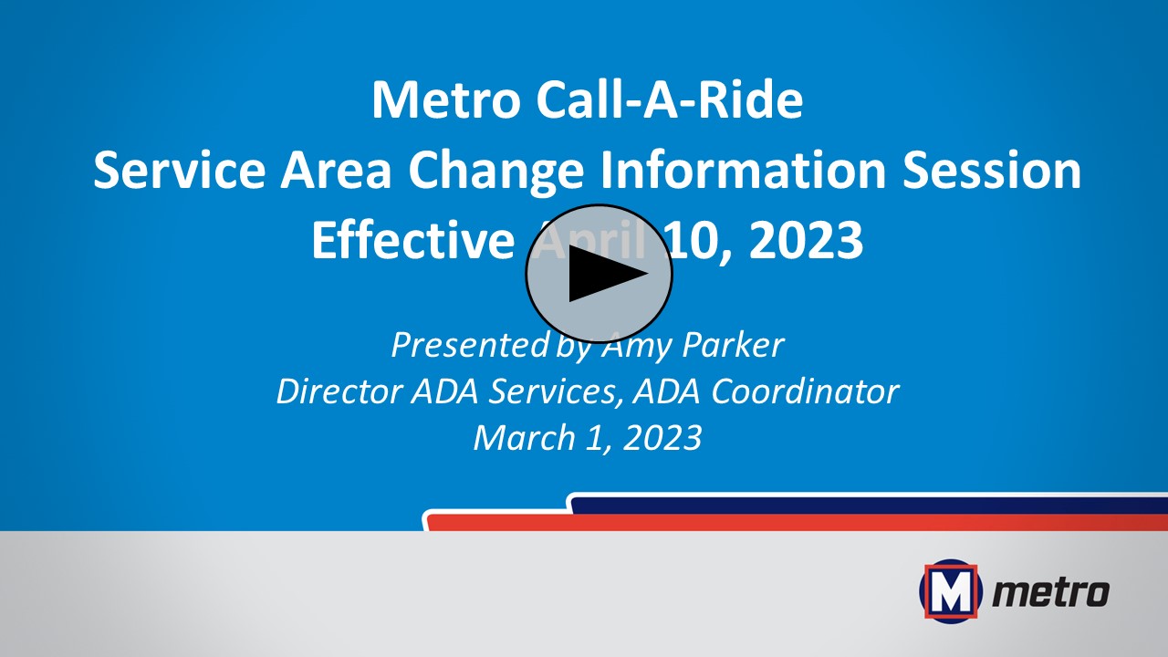 New Service Area for Metro Call-A-Ride | April 2023 | Metro Transit ...