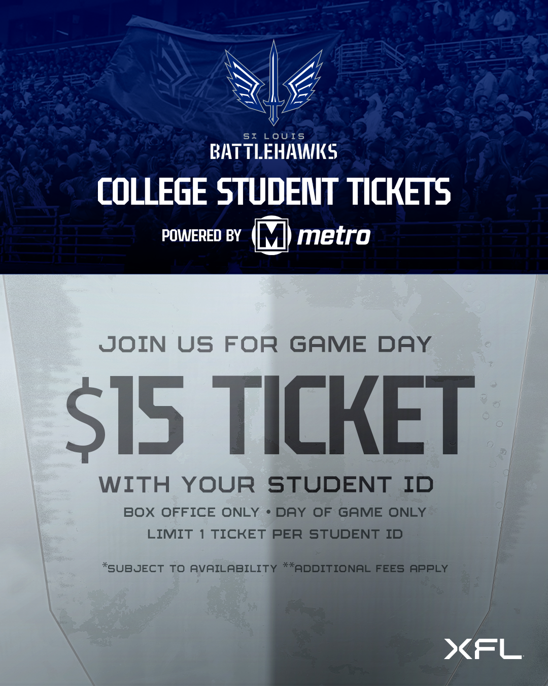 Special Battlehawks Ticket Deal for College Students | Metro Transit ...